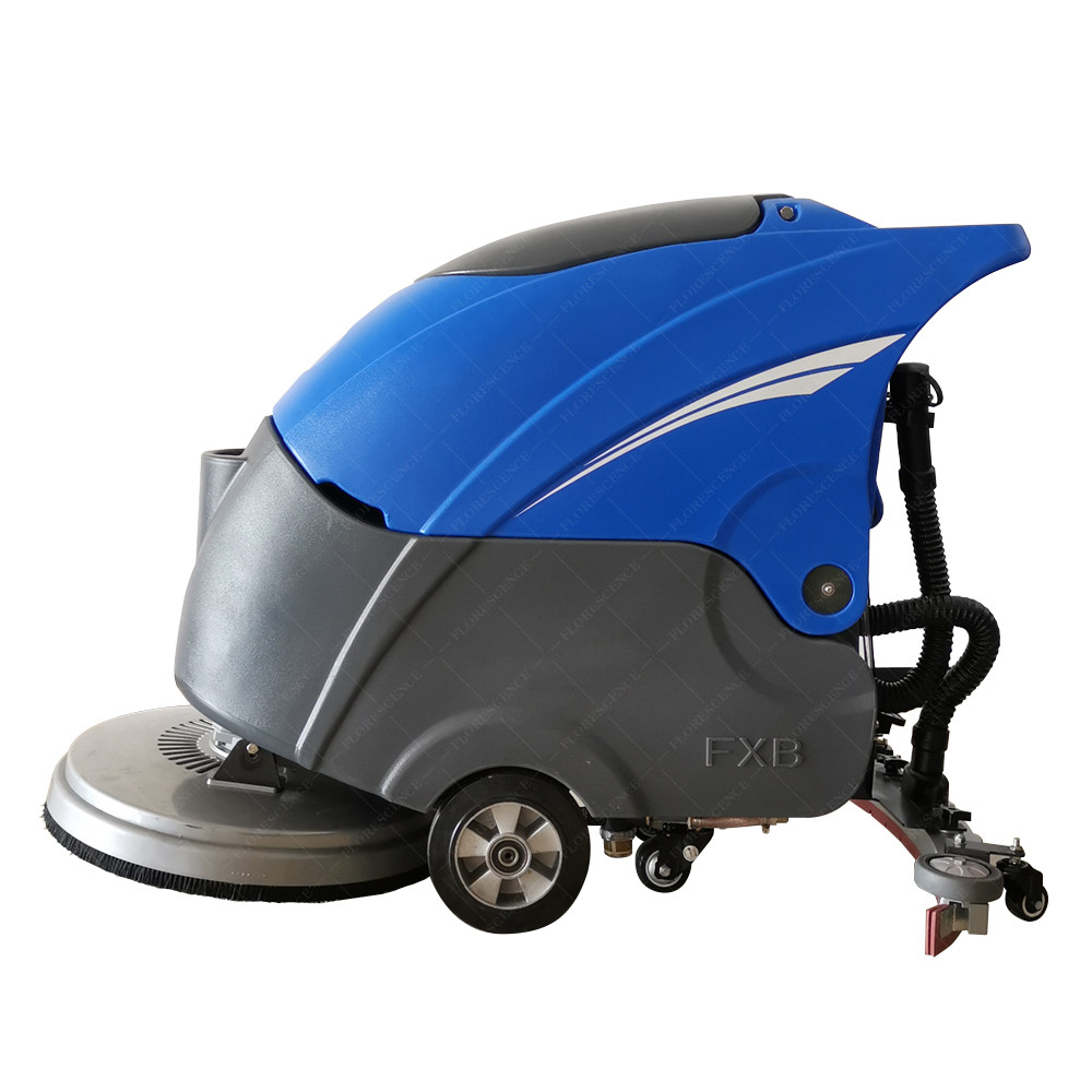 Blue Walk Behind Mechanical Road Sweeper Multifunctional 550W Motor Powered
